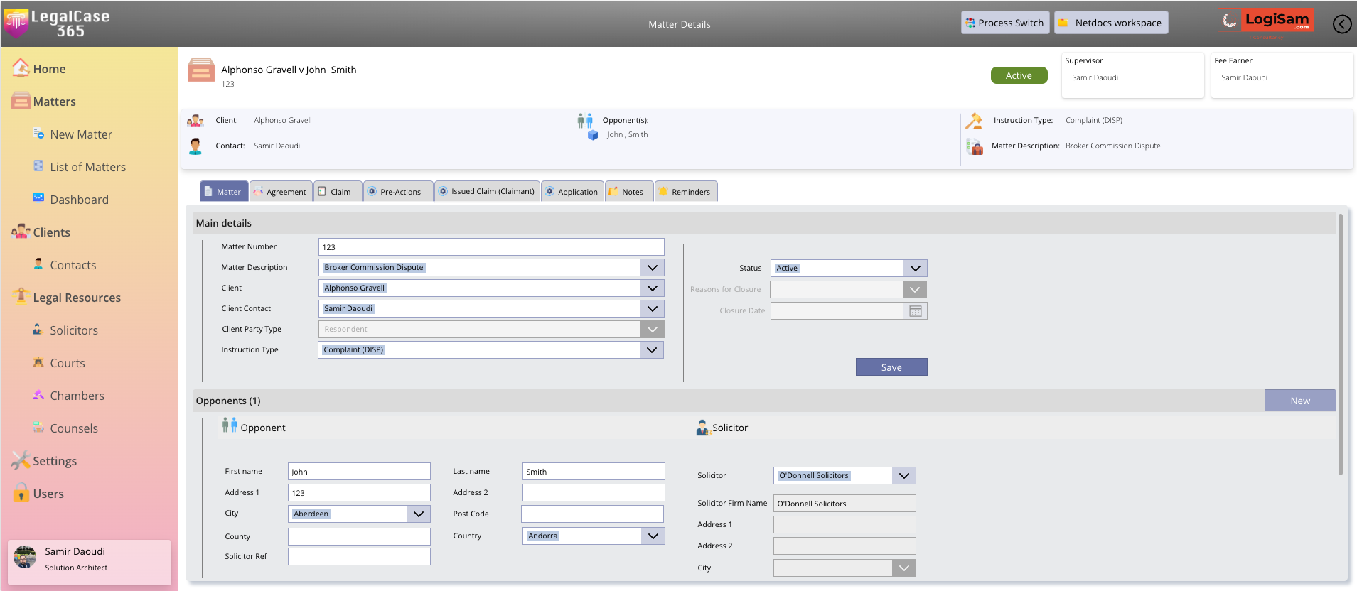 LegalCase 365 Legal Cases Management Solution - LogiSam - Transforming ...