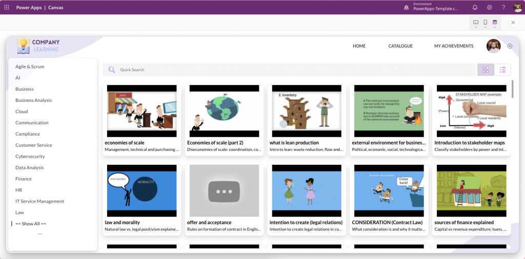 LearningHub 365 – Corporate Training & LMS Power Apps Template