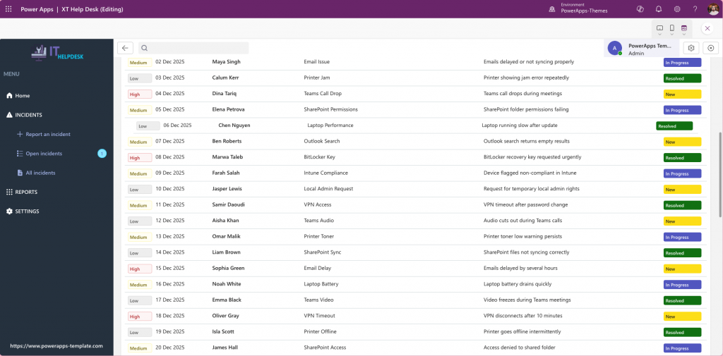 Download XT Helpdesk Power Apps Template 2026 | LogiSam